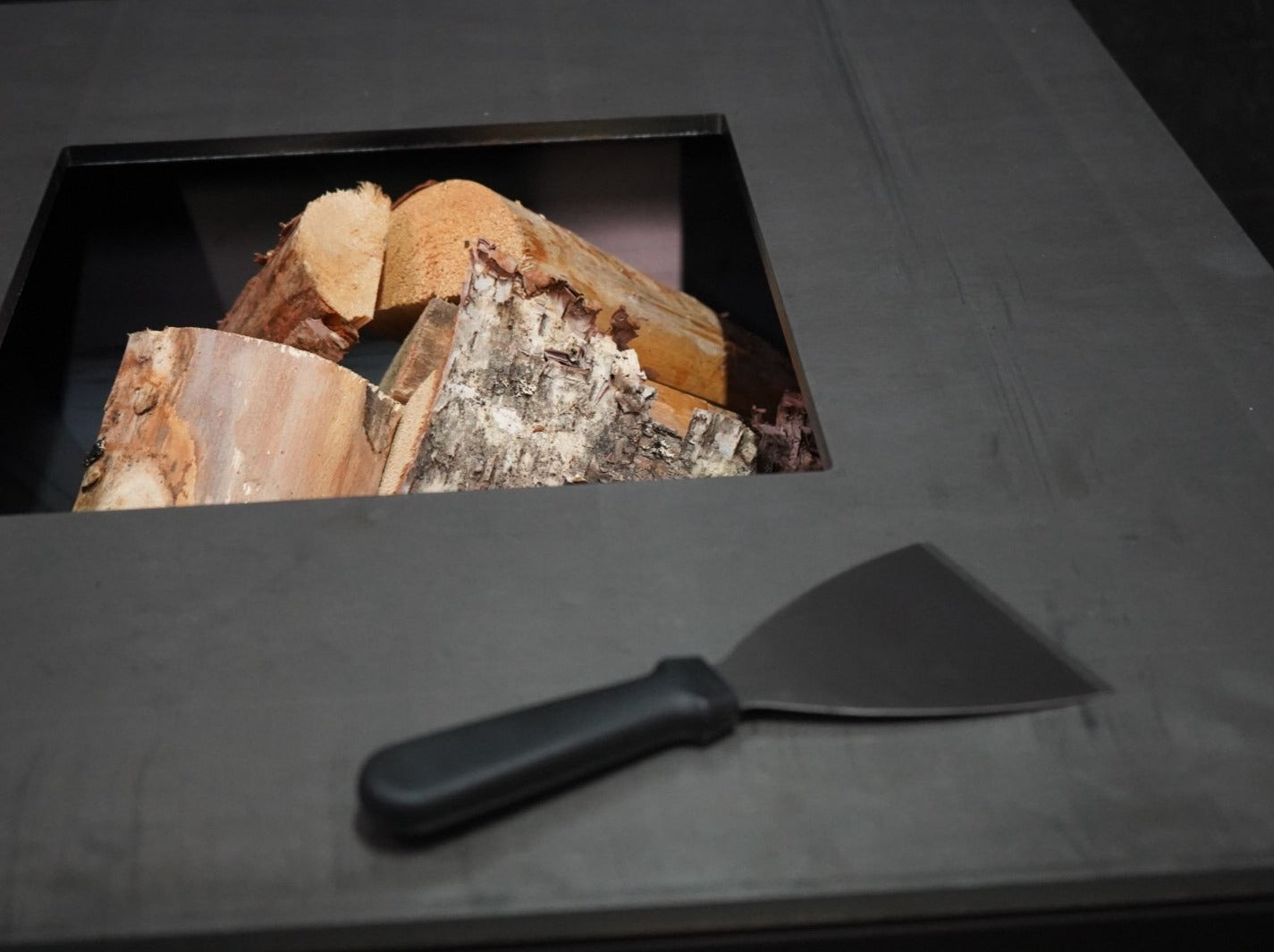 Pallet spatula / scraper in stainless steel